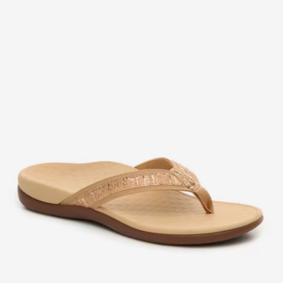 Vionic | Shoes | Vionic Tide Ii Flip Flop Comfort Sandals Cork Gold ...